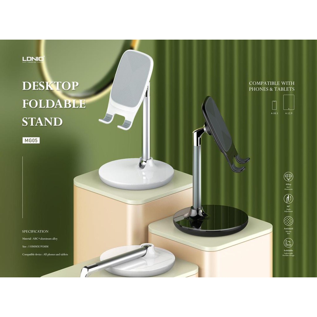 LDNIO MG05 FOLDABLE DESK PHONE STAND TABLET STAND | Shopee Malaysia