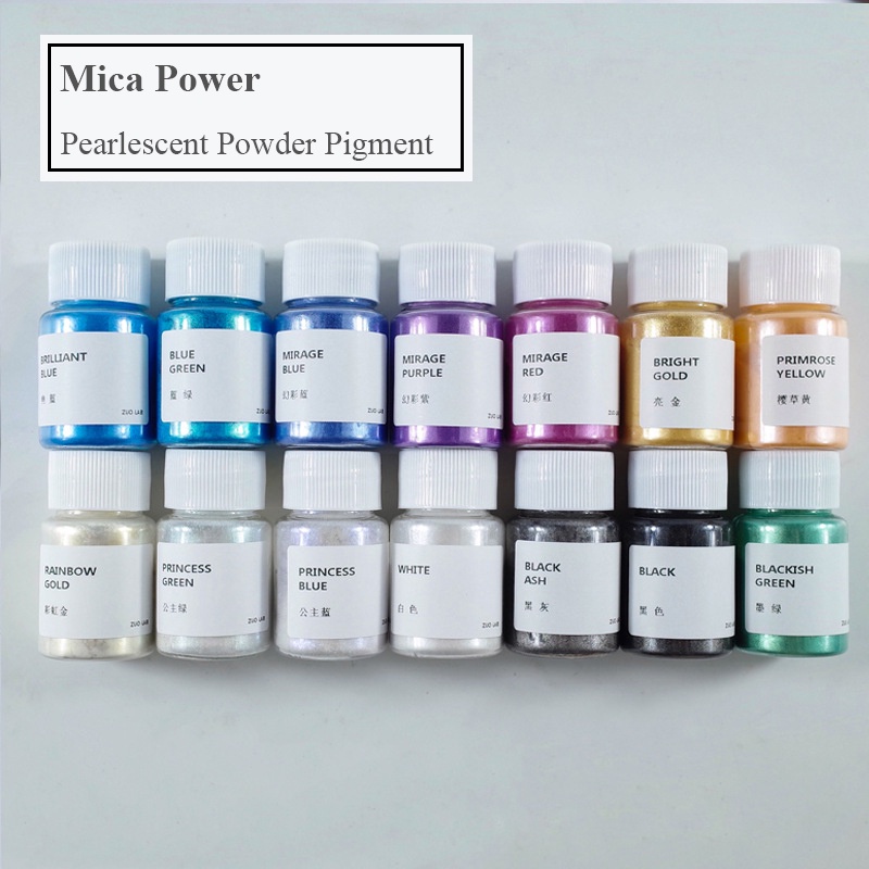 -14 colors 10g Mica Powder Serbuk, 云母粉 Pearl Powdered Pigment Pearlescent Powder Pigment for ...