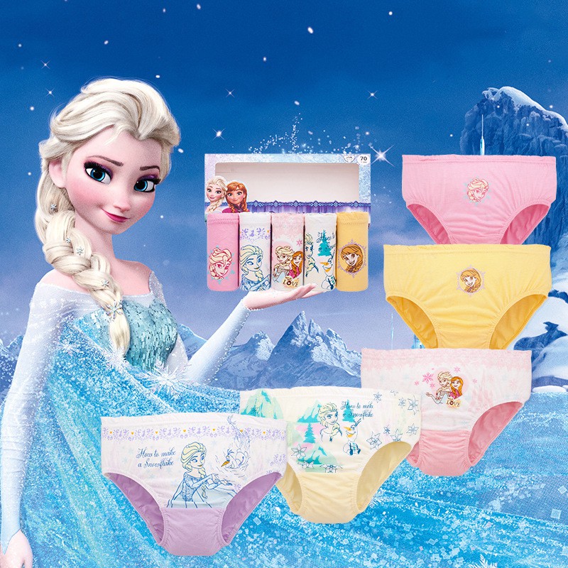 3Pcs 2-16 Yrs Girl's Frozen Queen Briefs Panty Toddler The Snow Queen ...