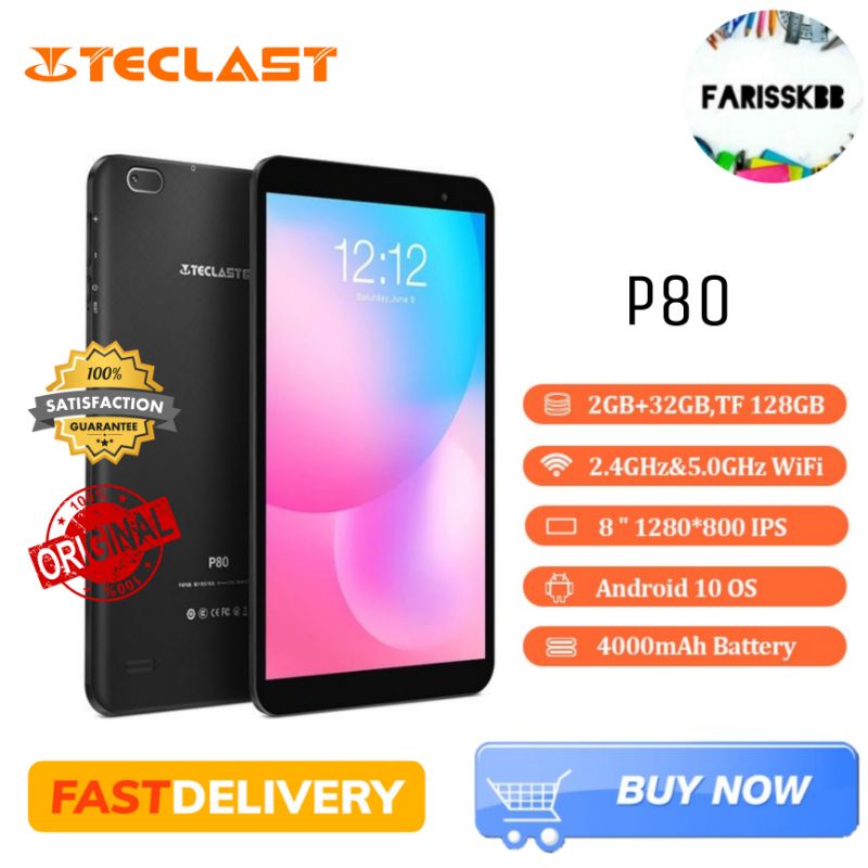 Teclast P80 Android 10 Tablet 8 Inch HD IPS Screen Tablet 2+32G Tablet ...