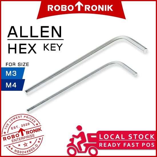 Allen (Hex) Key L-Shape M3 / M4 | Shopee Malaysia