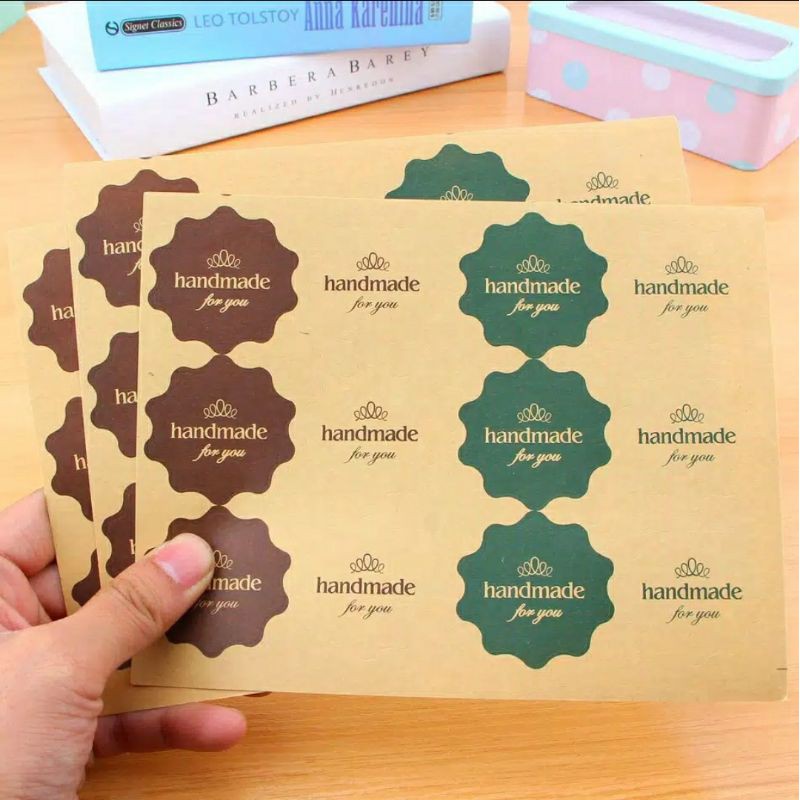 Sticker Box Hampers Box Wrapping Cake Bread Bolu with Hand Made for You ...