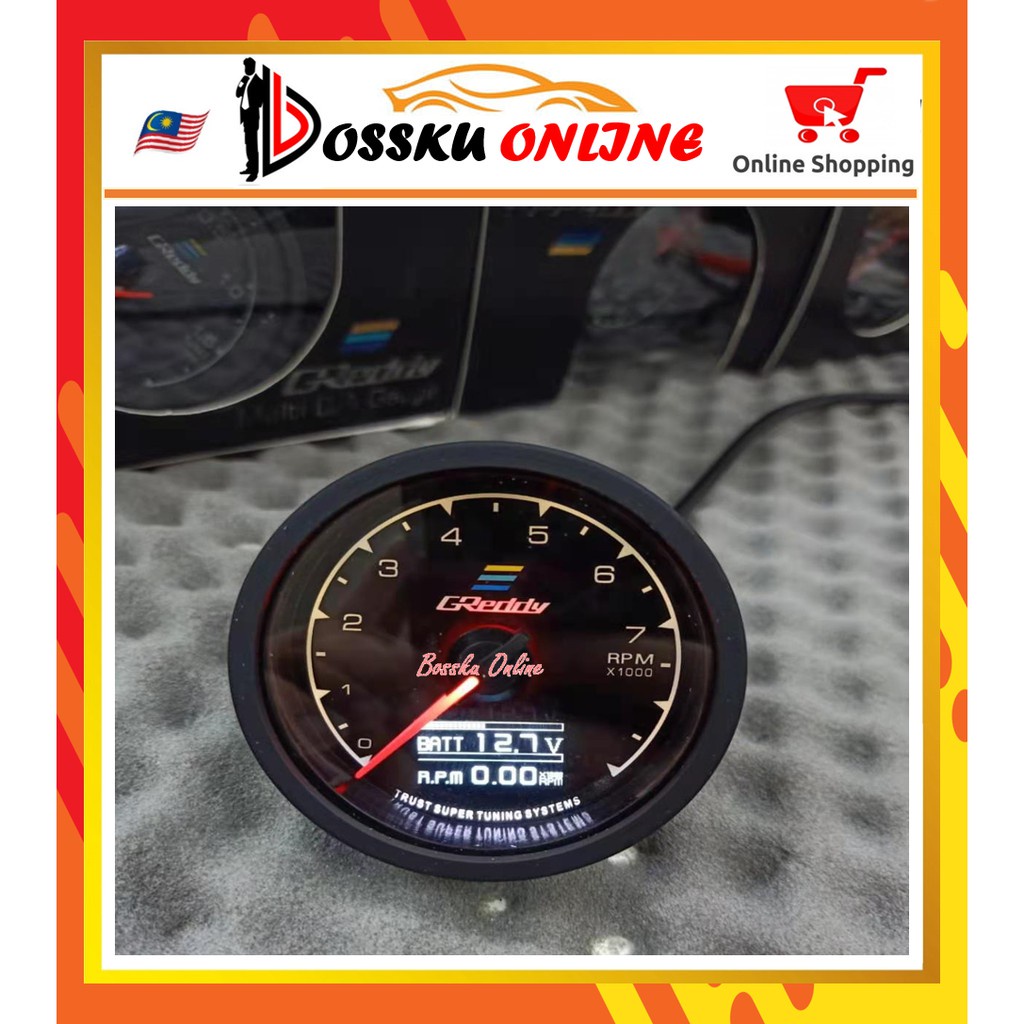 GReddy 2 In 1 Multi DA Gauge / Meter with 7 Color ( water temp / vaccum ...