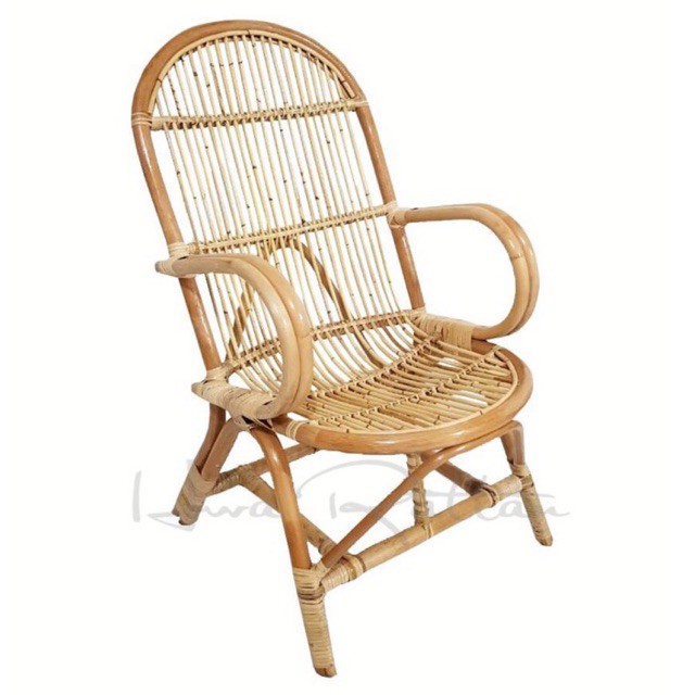 Rattan chair Kerusi sandar rotan Relax chair Handrest chair living room ...
