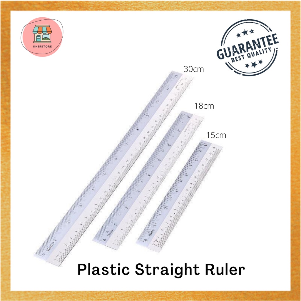 [READY STOCK] Plastic Straight Ruler 15/18/30cm | Shopee Malaysia
