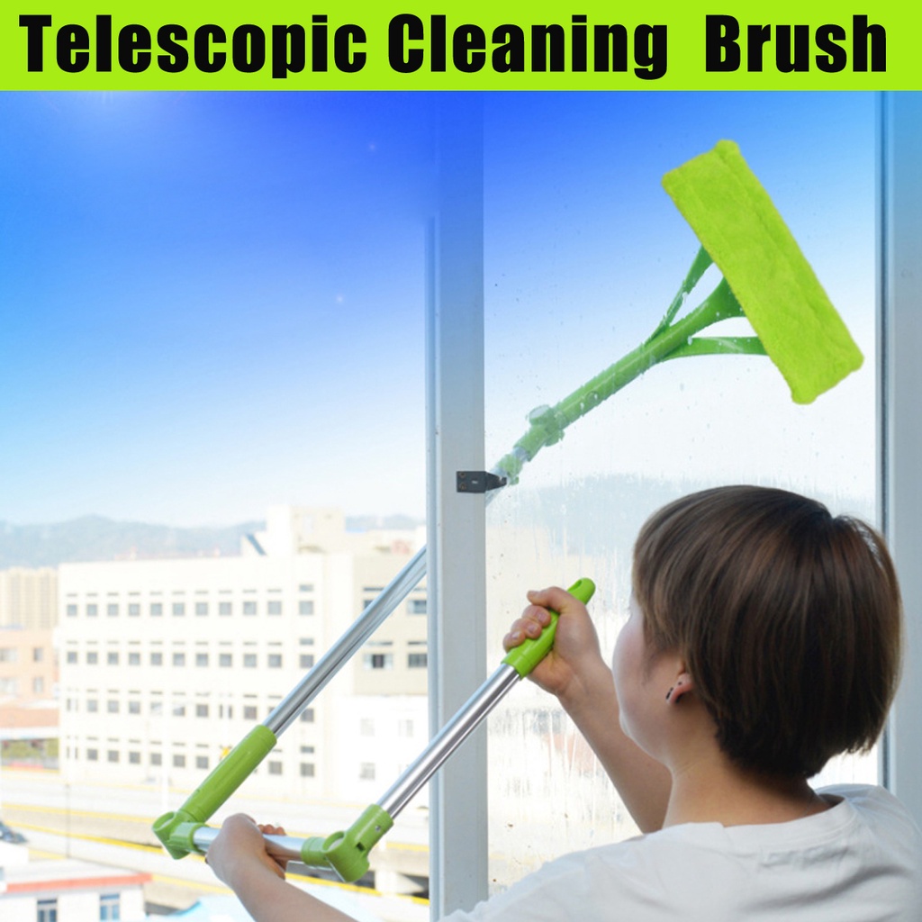 Safe Telescopic 196cm High-Rise Window Cleaning Brush Glass Cleaner ...