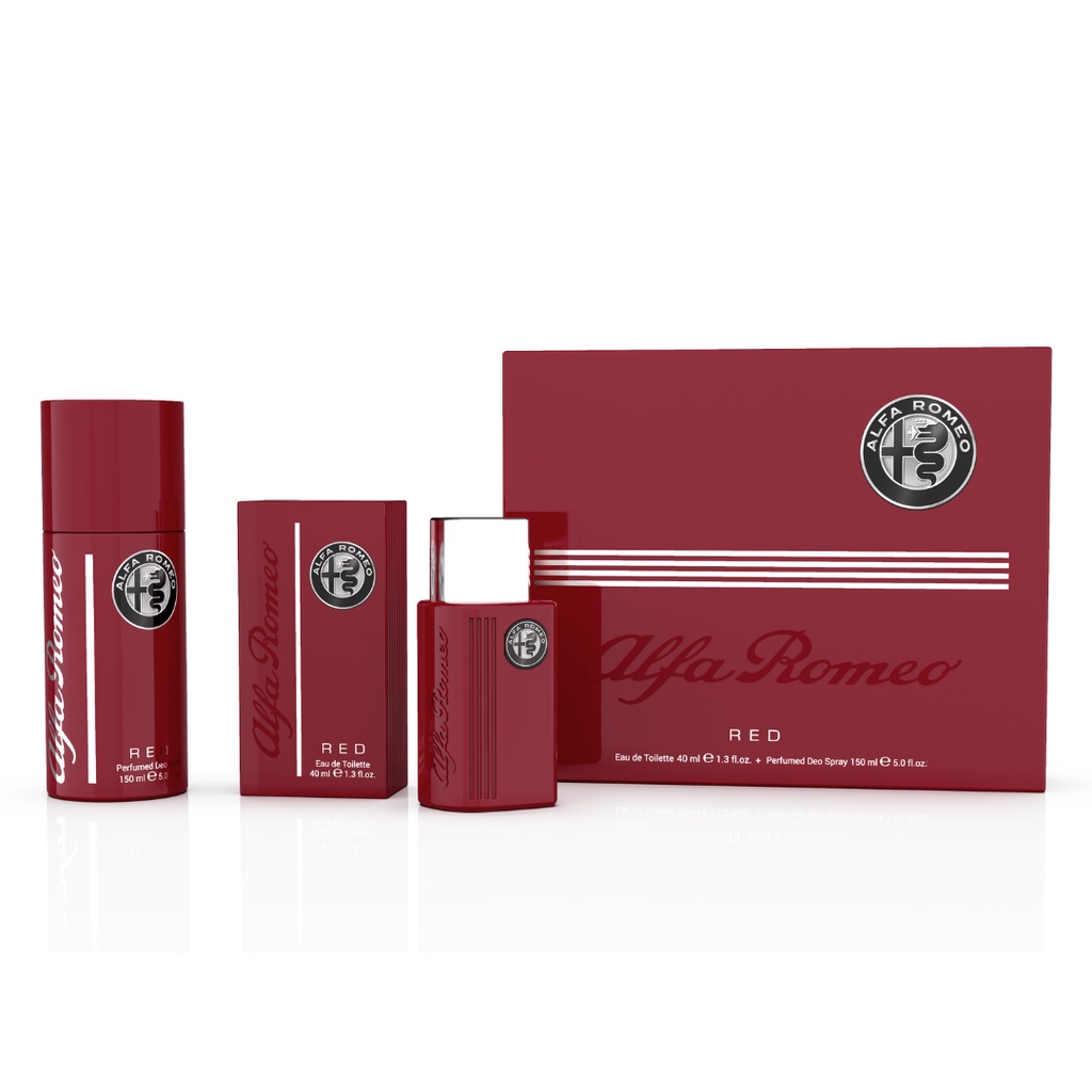 Shins Alfa Romeo Red Gift Set EDT (40ml) + Deodorant Spray (150ml ...