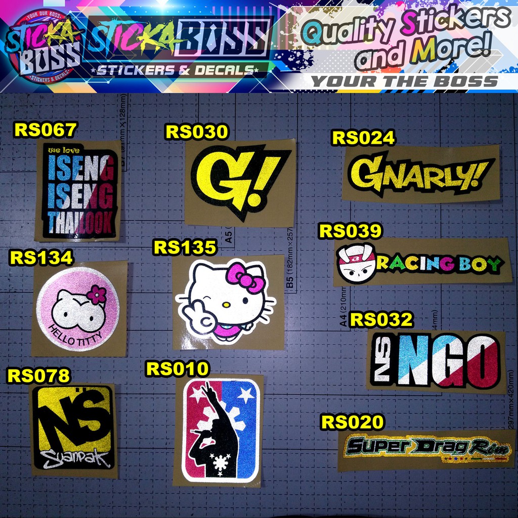 REFLECTORIZED THAI STICKERS (PREMIUM GLOSSY LAMINATED) [ Reflective ...