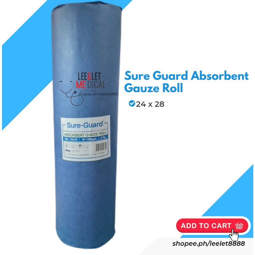 (L&L-J) Sure Guard Absorbent Gauze Roll 24x28 | Sterile Surgical Gauze ...