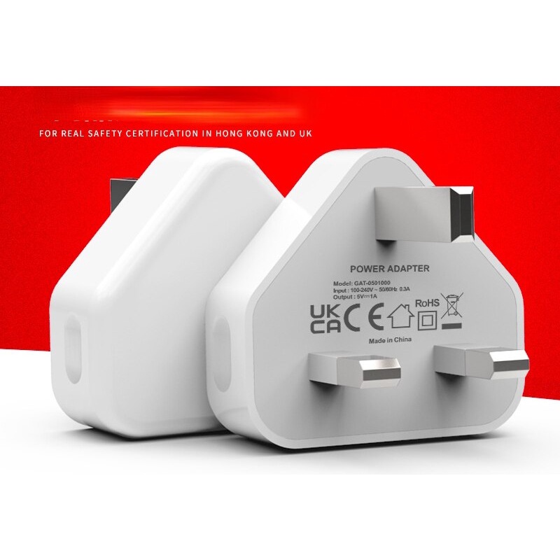 5V2A 5V1A UK Plug Mobile Phone Charging Head Triangle USB fast charging ...