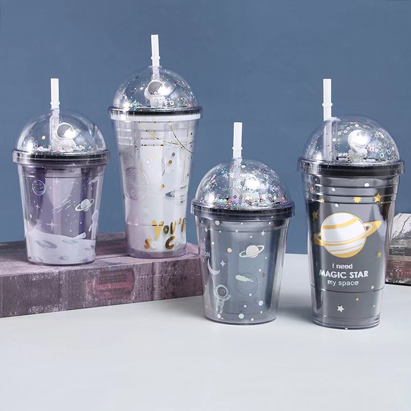 350ML 450MLSpaceman Skyfall Magic Cute Fancy Tumbler Cold Cup Coffee ...