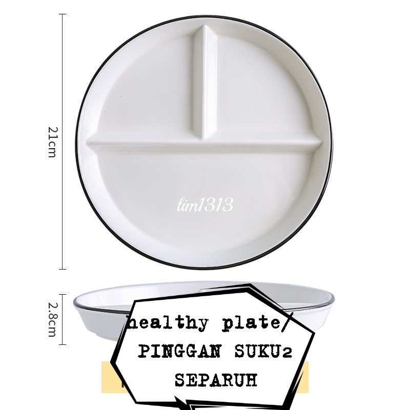 [ HEALTHY PLATE ] Ready Stock Pinggan Suku-Suku Separuh recommend ...