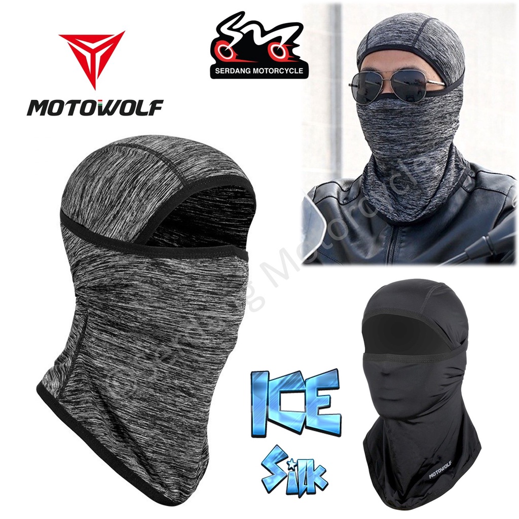 MOTOWOLF Ice Cool Balaclava Head Cover Buff Riding Mask Scarf Sarung ...