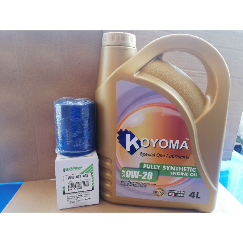 100% HONDA HAMP JAPAN HONDA OIL FILTER H1540-RTA-003 + KOYOMA 0W20 ...