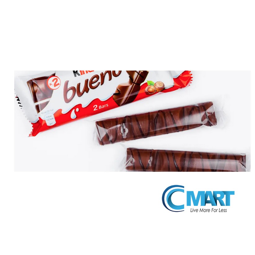 Kinder Bueno 2 Individually Wrapped Bars Original/White 39GM - 43GM | Shopee Malaysia