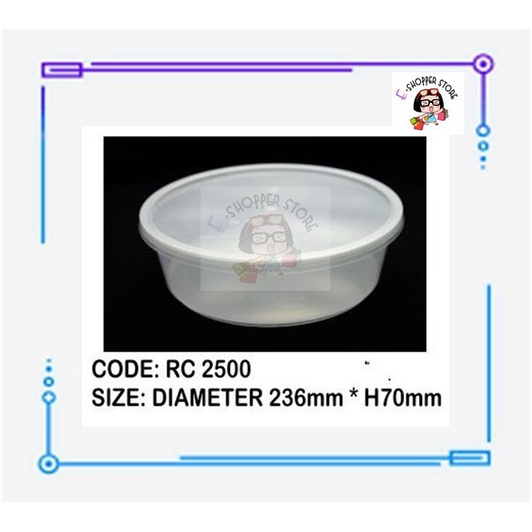 Clear Stock!! C 2500 Per Carton (±120pcs) Disposable Plastic Round ...