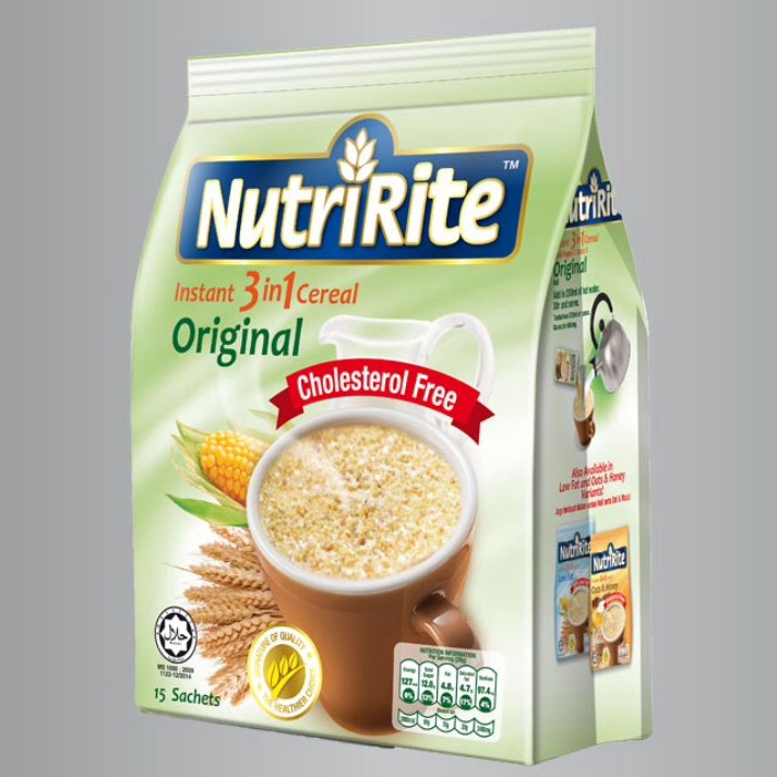 NutriRite Instant 3 in 1 Cereal Original 15s x28g | Shopee Malaysia