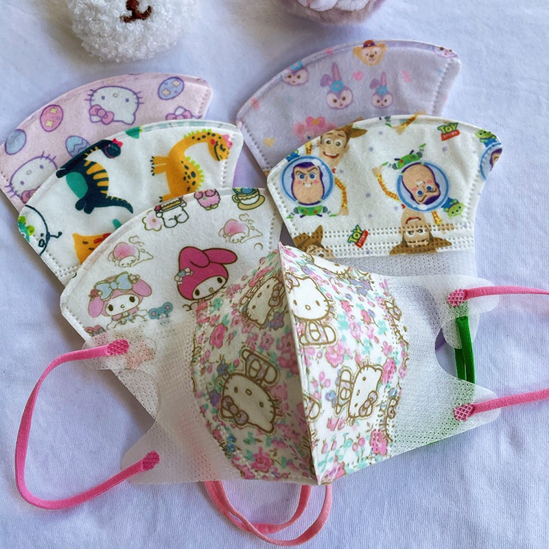 0-12age 50pcs Children Cartoon 3D Mask Three-dimensional Infant Mask ...