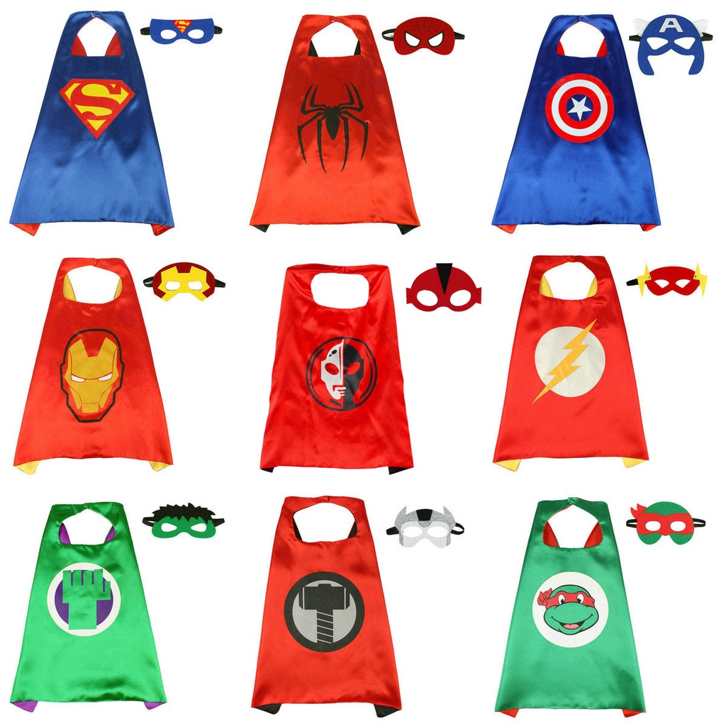 Children Adult Marvel Heroes Cloak Captain America Superman Hulk Thor ...