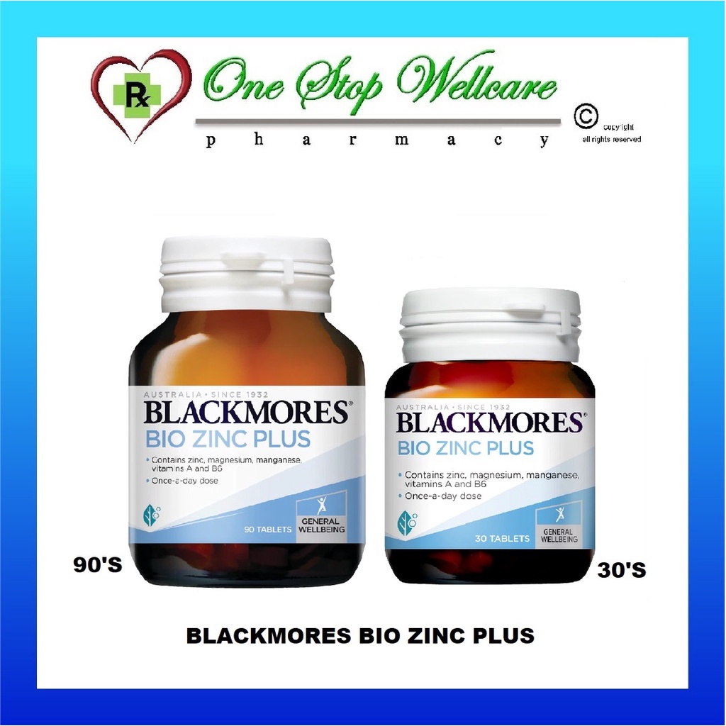 BLACKMORES BIO ZINC PLUS 30'S / 90'S/ 2X90'S | Shopee Malaysia