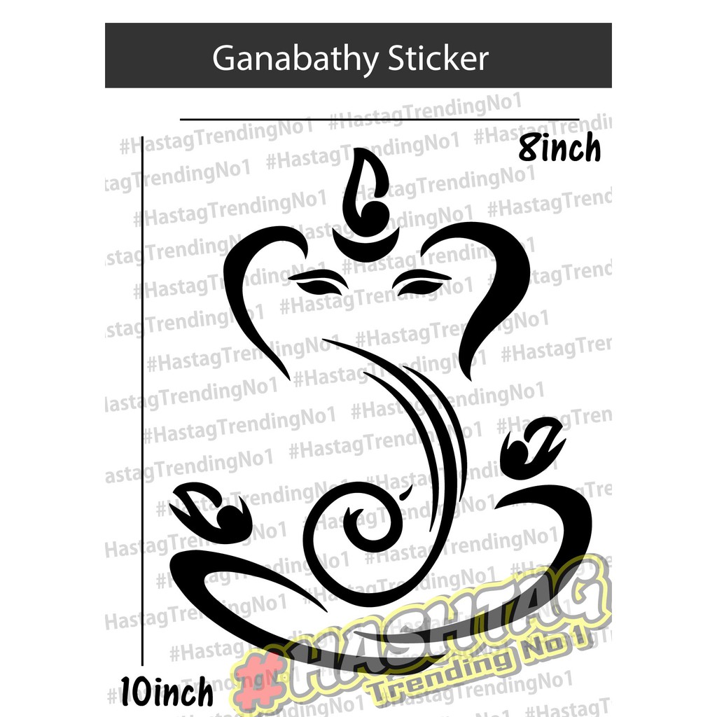 Ganabathy Sticker, Vinayagar Sticker, Design 1 Vinayagar, Pillayar ...