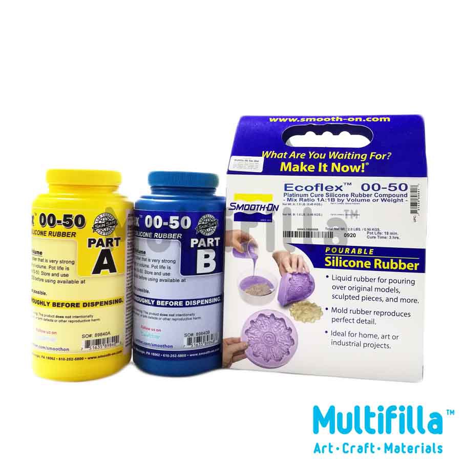SMOOTH-ON Ecoflex 00-50 : 0.9kg - Platinum Cure Silicon Rubber Compound ...