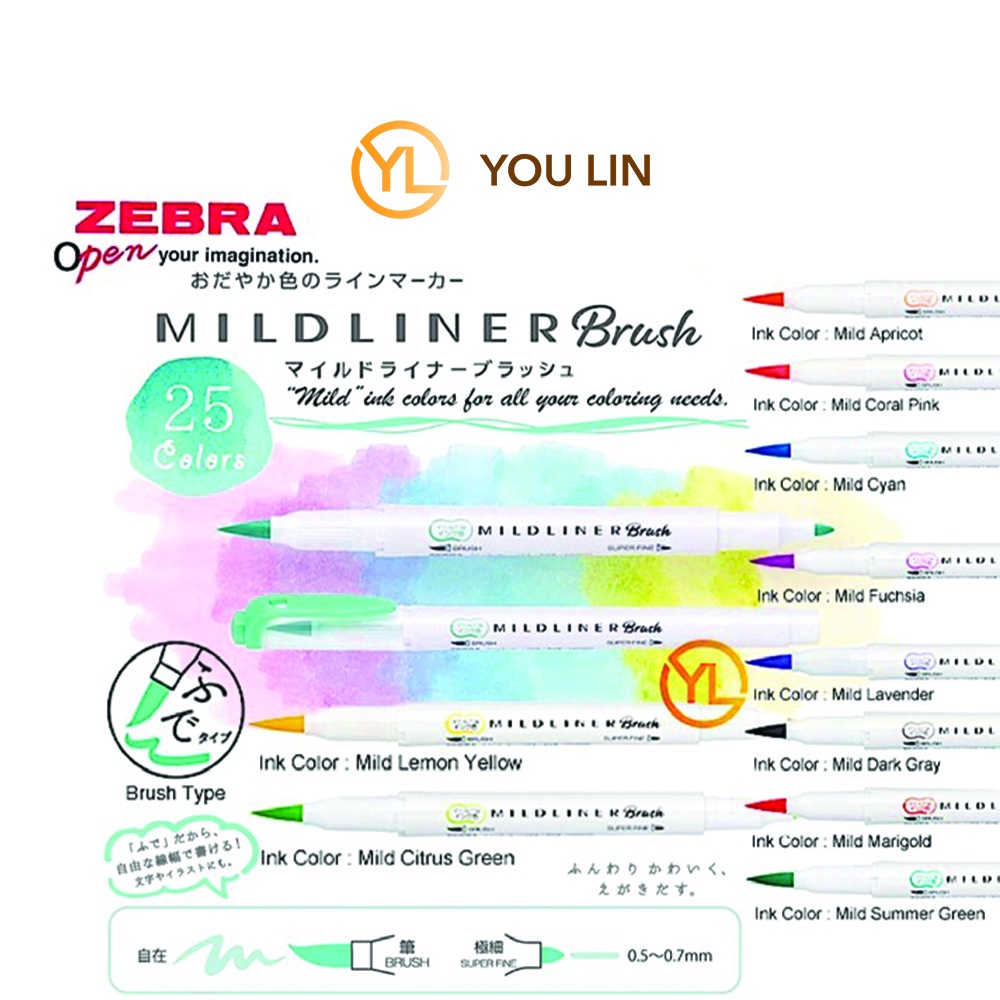 Zebra Mildliner Brush Pen Marker WFT8 (Part 2) | Shopee Malaysia