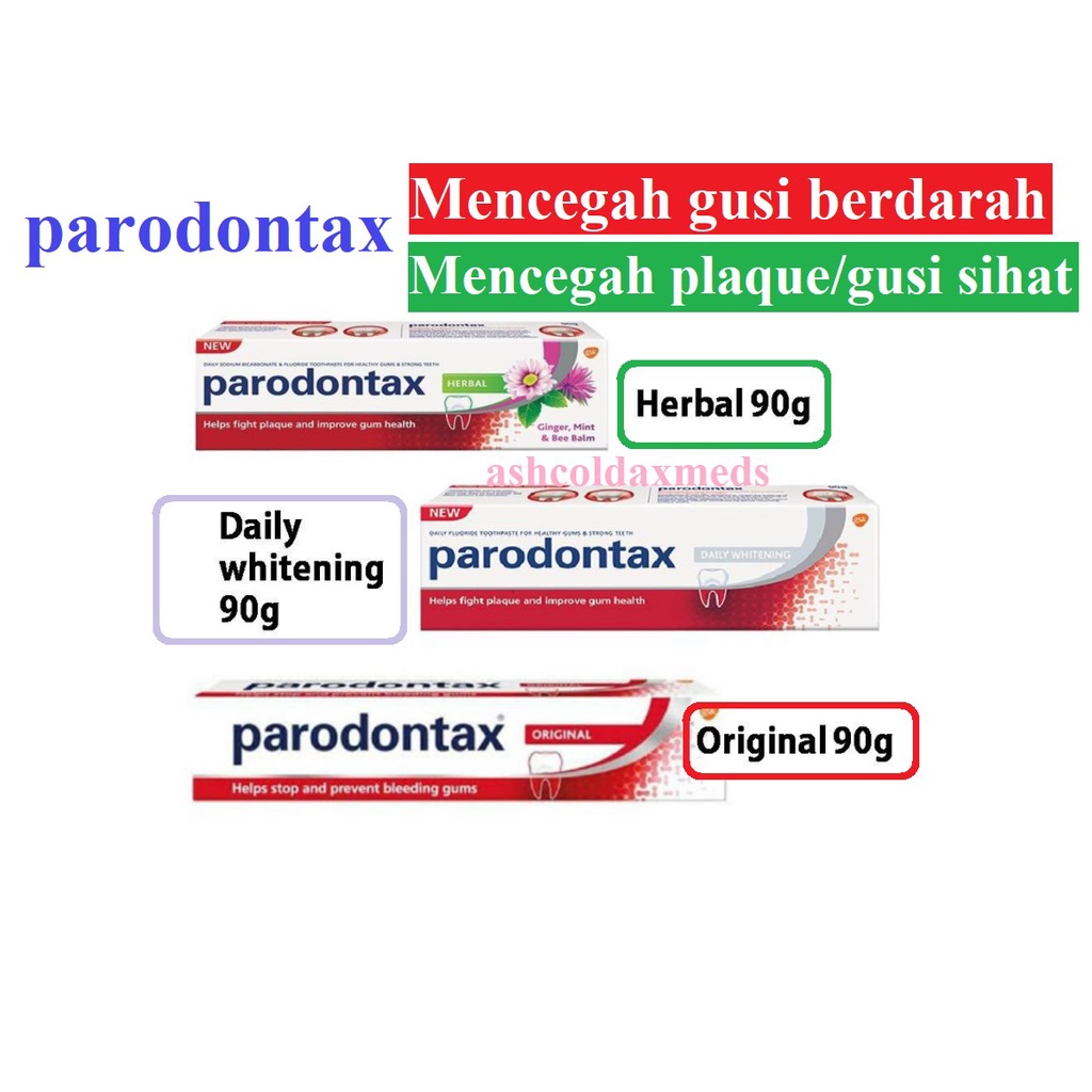 Parodontax Fluoride Toothpaste 90g (Herbal/Original/Whitening) | Shopee Malaysia