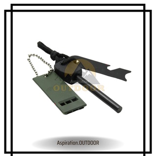 Fire Starter Emergency Whistle Box Set Outdoor Survive Flint Ruler ...