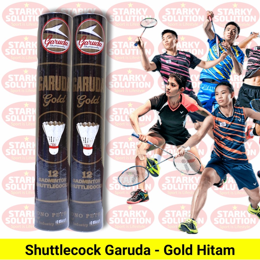 HITAM Garuda GOLD BLACK Badminton Shuttlecock Original Badminton ...