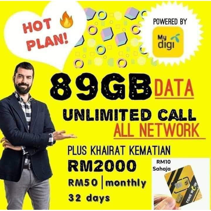TONE WOW SIM CARD(DIGI LINE) | Shopee Malaysia