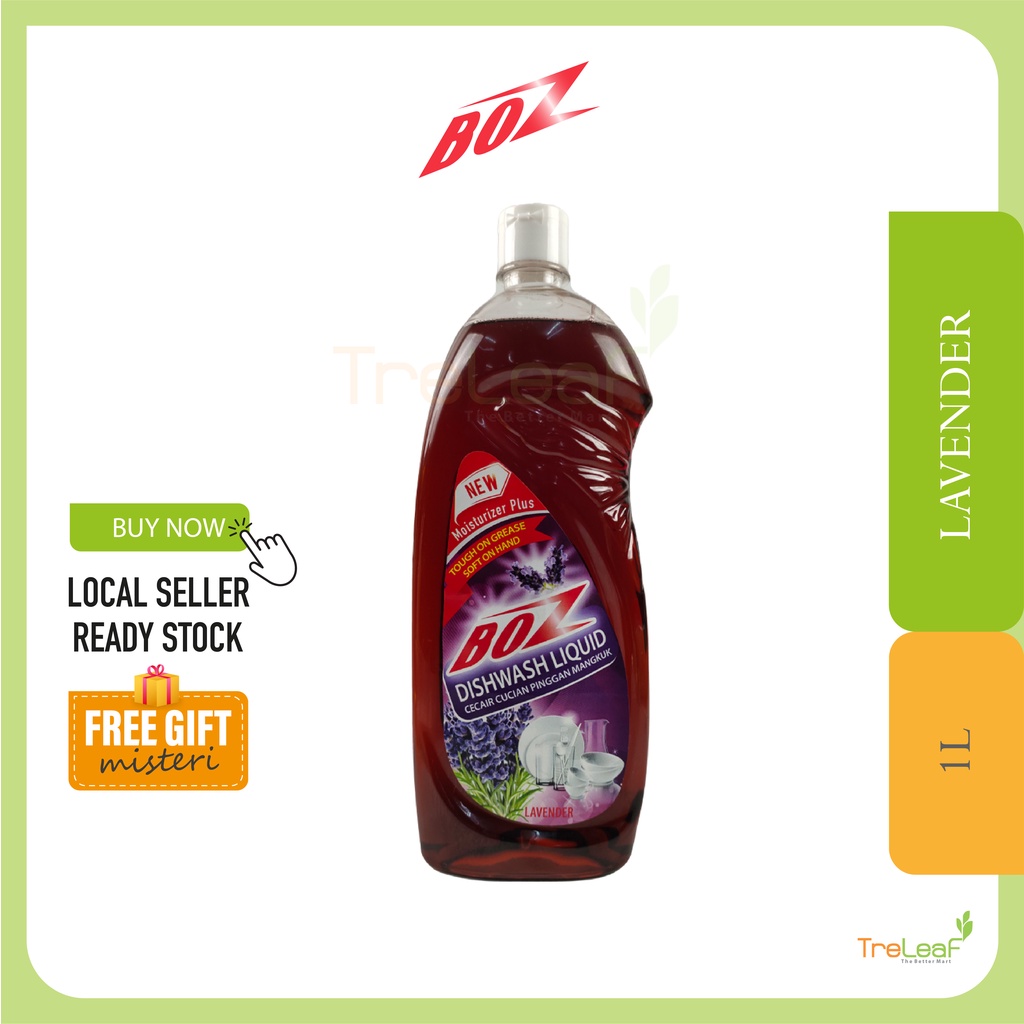 🎁FREE GIFT🎁 BOZ DISHWASH LAVENDER 1L/SABUN PENCUCI TANGAN/SABUN BASUH ...
