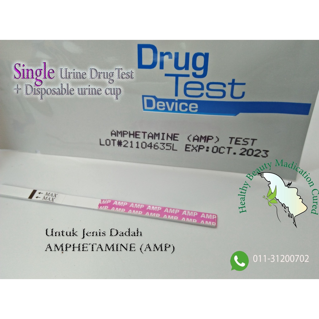 Single Urine Test Drugs + Bottle (Alat untuk menguji dadah dalam air ...