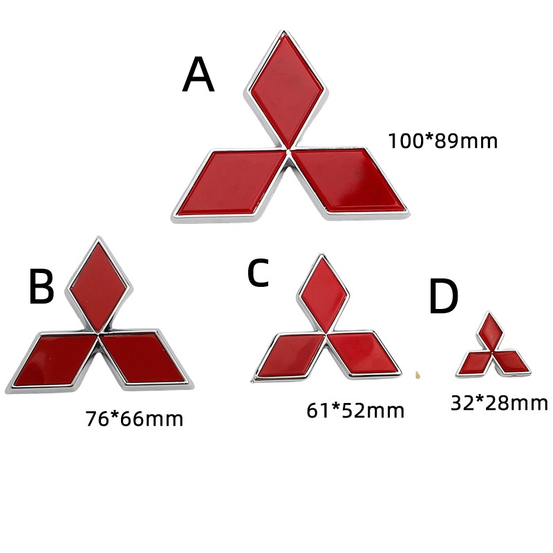 1 ABS MITSUBISHI Logo Car Auto Front Rear Trunk Lid Emblem Badge ...