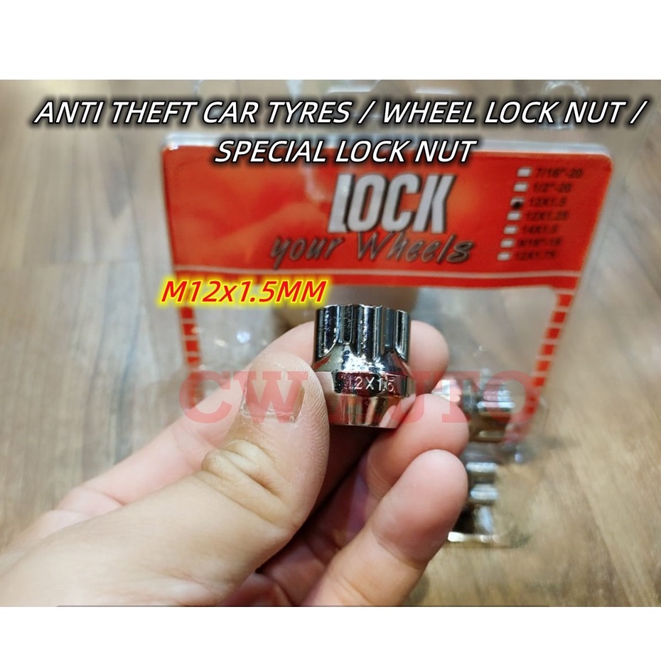 (100% WHEEL TYRES LOCK NUT)ANTI THEFT CAR TYRES / WHEEL LOCK NUT ...