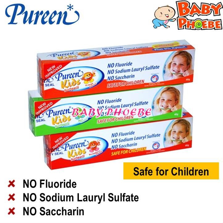 Pureen Kids Children Toothpaste 75g (1pc) 儿童牙膏 Baby Phoebe | Shopee ...