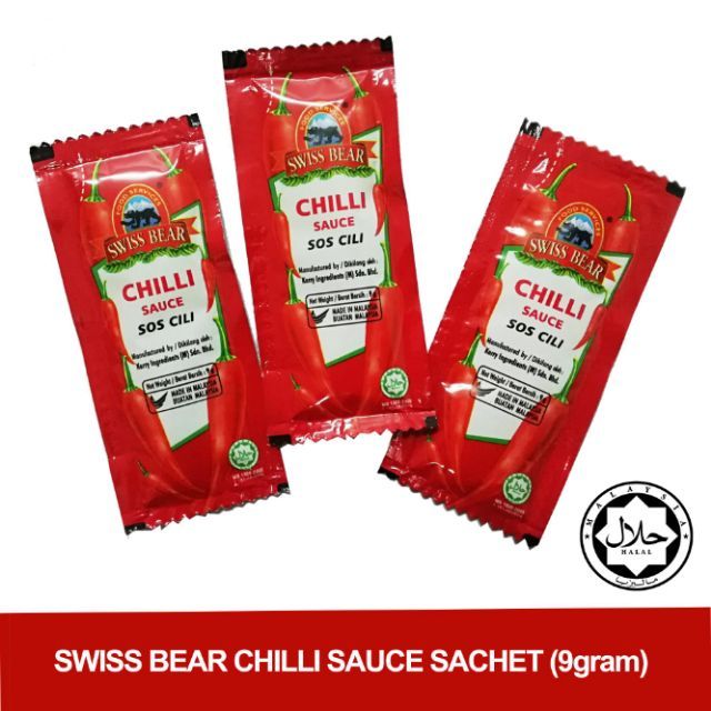 Sos Cili Swiss Bear Sachet 9g (50pcs) | Shopee Malaysia