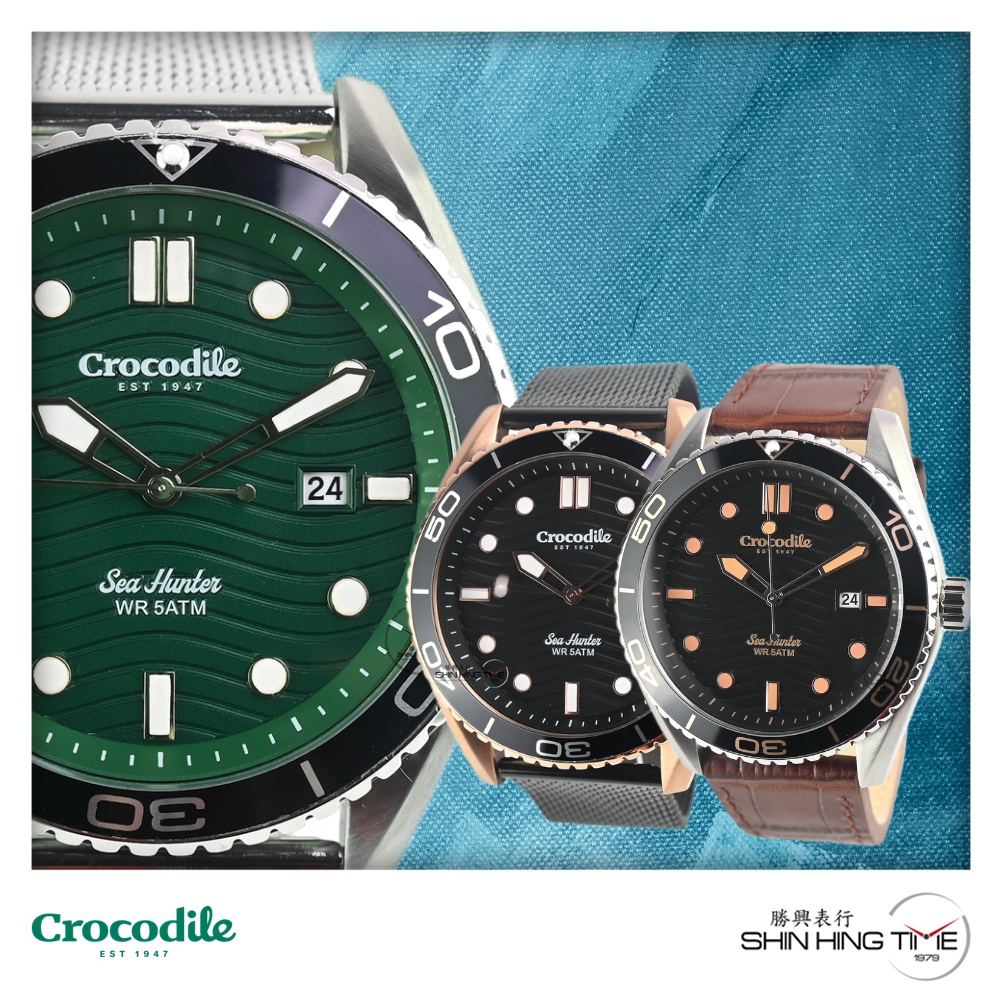 ⭐️Authorized⭐️ Crocodile Men Analogue Quartz Contemporary Stainless ...