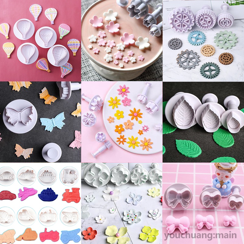 Sugar embossing spring Cookie cutter mold leaf snowflake fruit Daisy ...