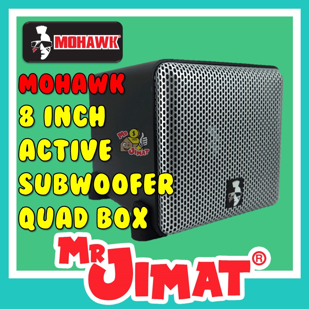 MOHAWK 8 Inch Active Subwoofer Quad Box, 21M1-8ASQB | Shopee Malaysia
