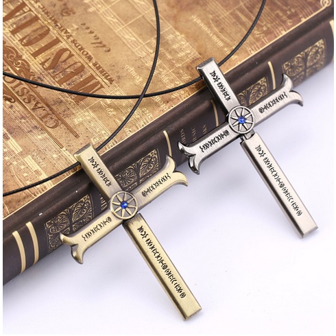 Jewelry Anime One Piece Dracule Mihawk Cross Necklace Pendant Sword ...