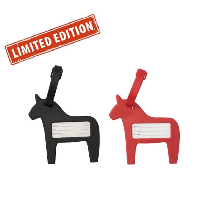 IKEA HASTHAGE Luggage tag | Tag Bagasi | Red Black | Limited Edition ...