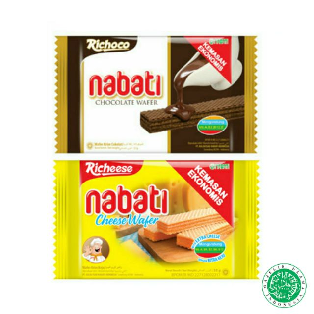 RICHEESE Nabati Cheese Wafer/RICHOCO Nabati Chocolate Wafer 52g | Shopee Malaysia