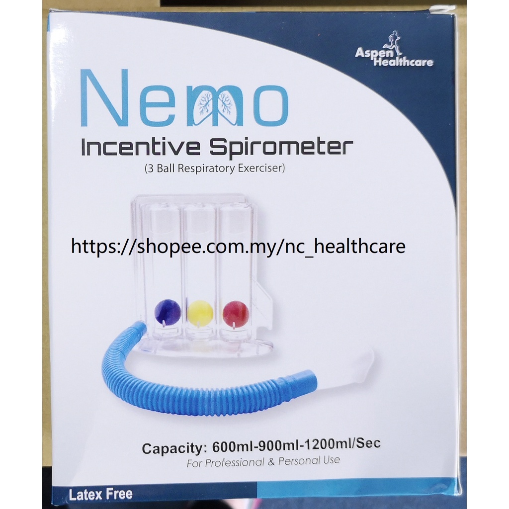 NEMO INCENTIVE SPIROMETER FOR PROFESSIONAL & PERSONAL USE 600ml-900ml ...