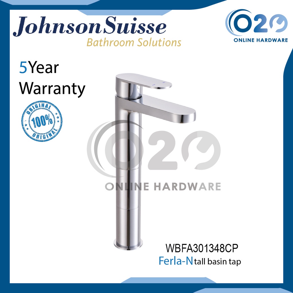 💥 Johnson Suisse Basin Tap Ferla-N Single Lever Basin Tall Water Tap ...