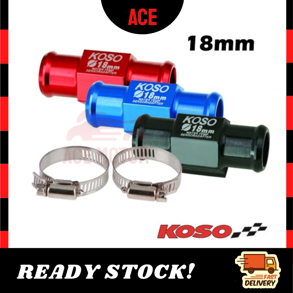 ACEmotor KOSO Water Temperature Sensor Adapter Joint Pipe Temp Hose ...