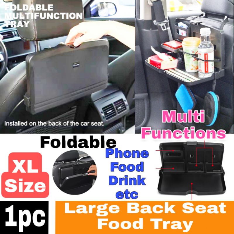 New Large Car Food Table Travel Dinner Tray Foldable drink phone Holder ...
