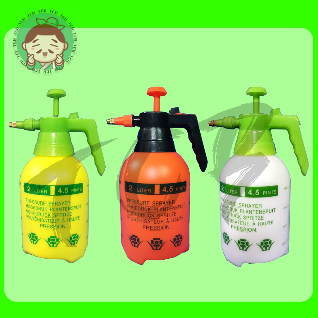 2L 4.5 Pints Light Duty Chemical Pressure Spray (Orange/White/Yellow ...