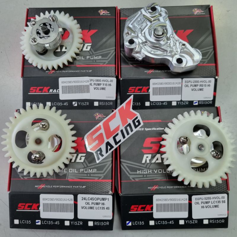 SCK RACING OIL PUMP HI VOLUME Y15ZR LC135 4S 5S RS150 YAMAHA HONDA PUMP ...