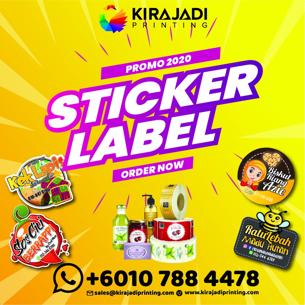 Sticker Goodies Kahwin / Sticker Produk / Sticker Aqiqah / Label ...
